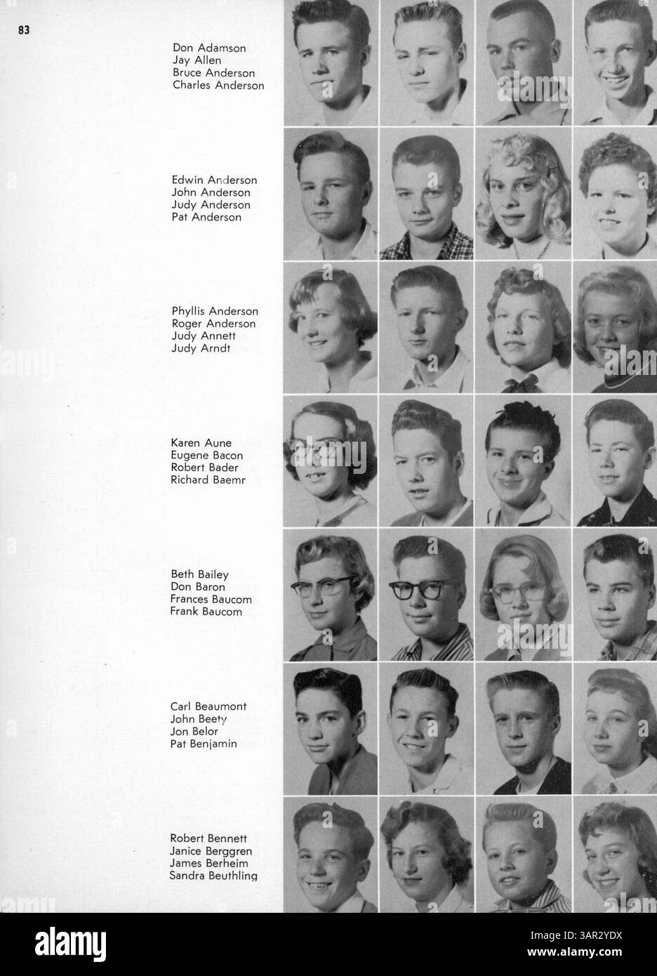 The 1958 'Bear' yearbook from Bloomington High School details the 1957 ...