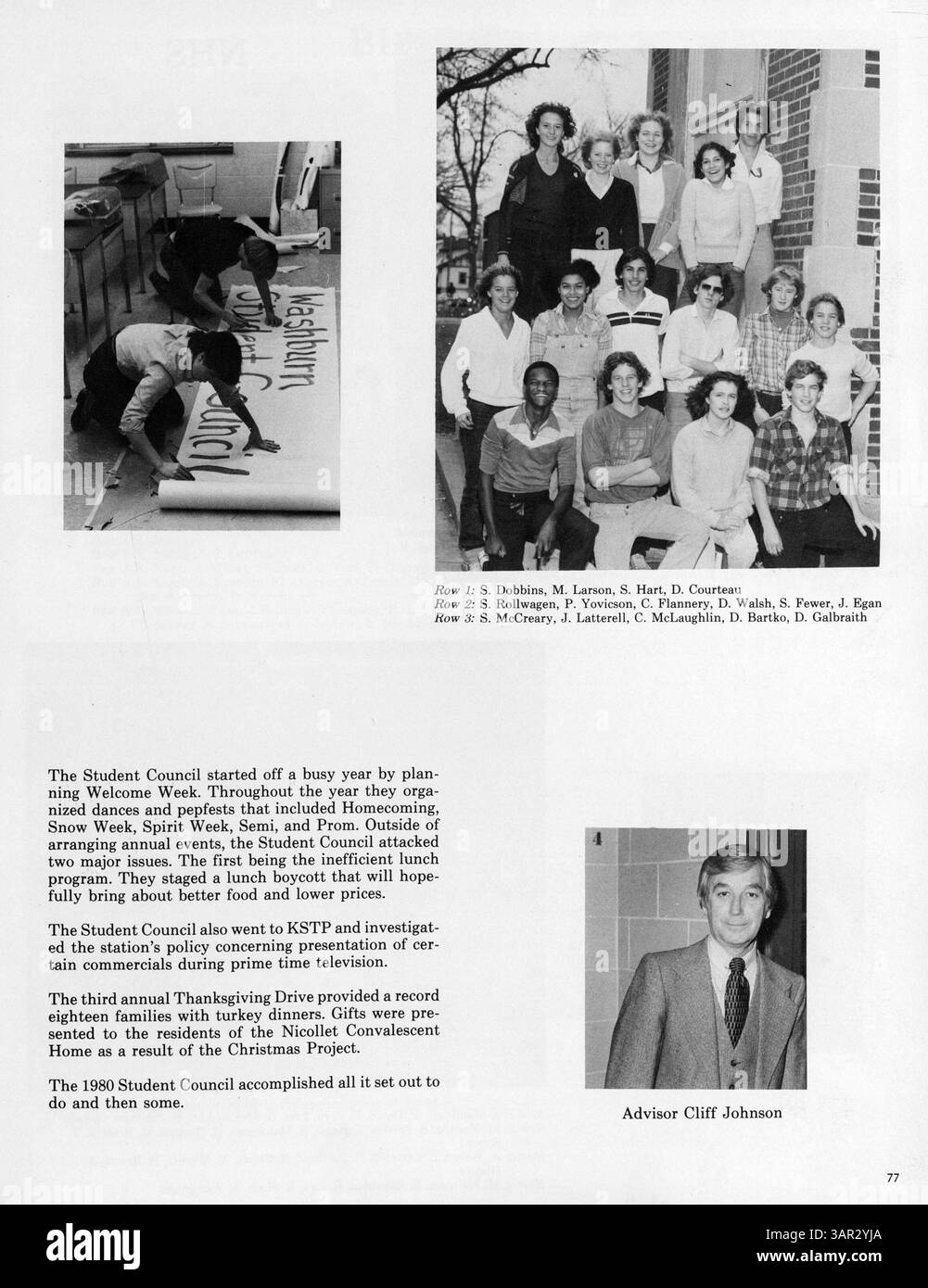 The 1980 'Wahian' Yearbook from Washburn High School captures the essence of the 1979-1980 ...
