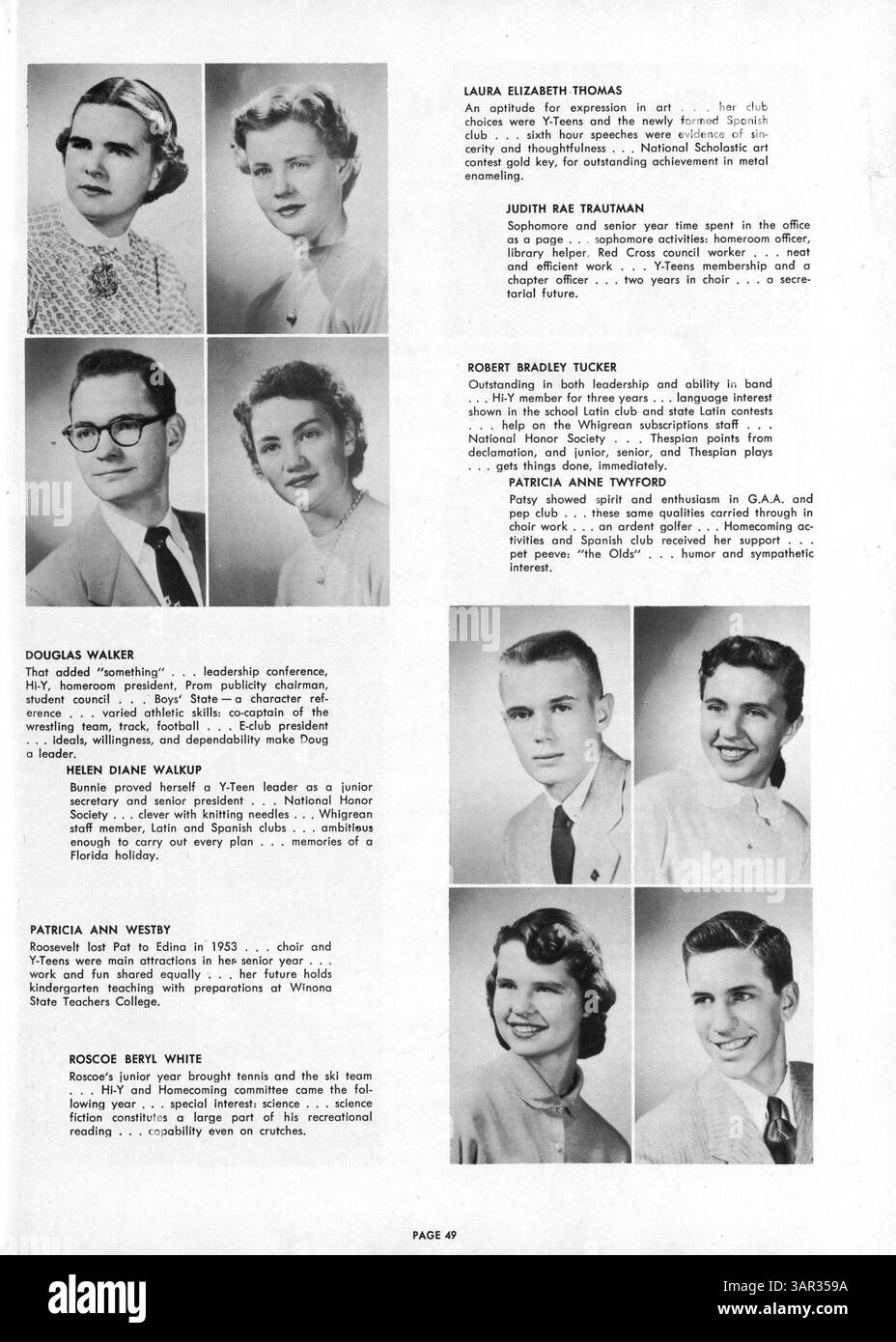 The 'Whigrean' yearbook for Edina-Morningside High School, 1955, offers a record of students ...