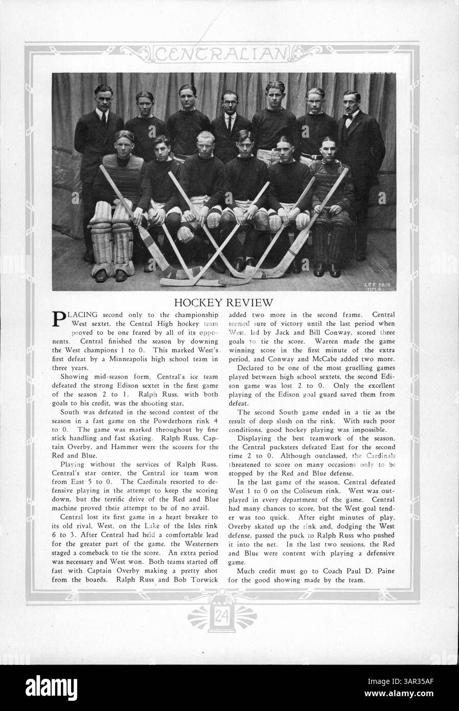 The 1924 Centralian yearbook from Central High School documents the ...