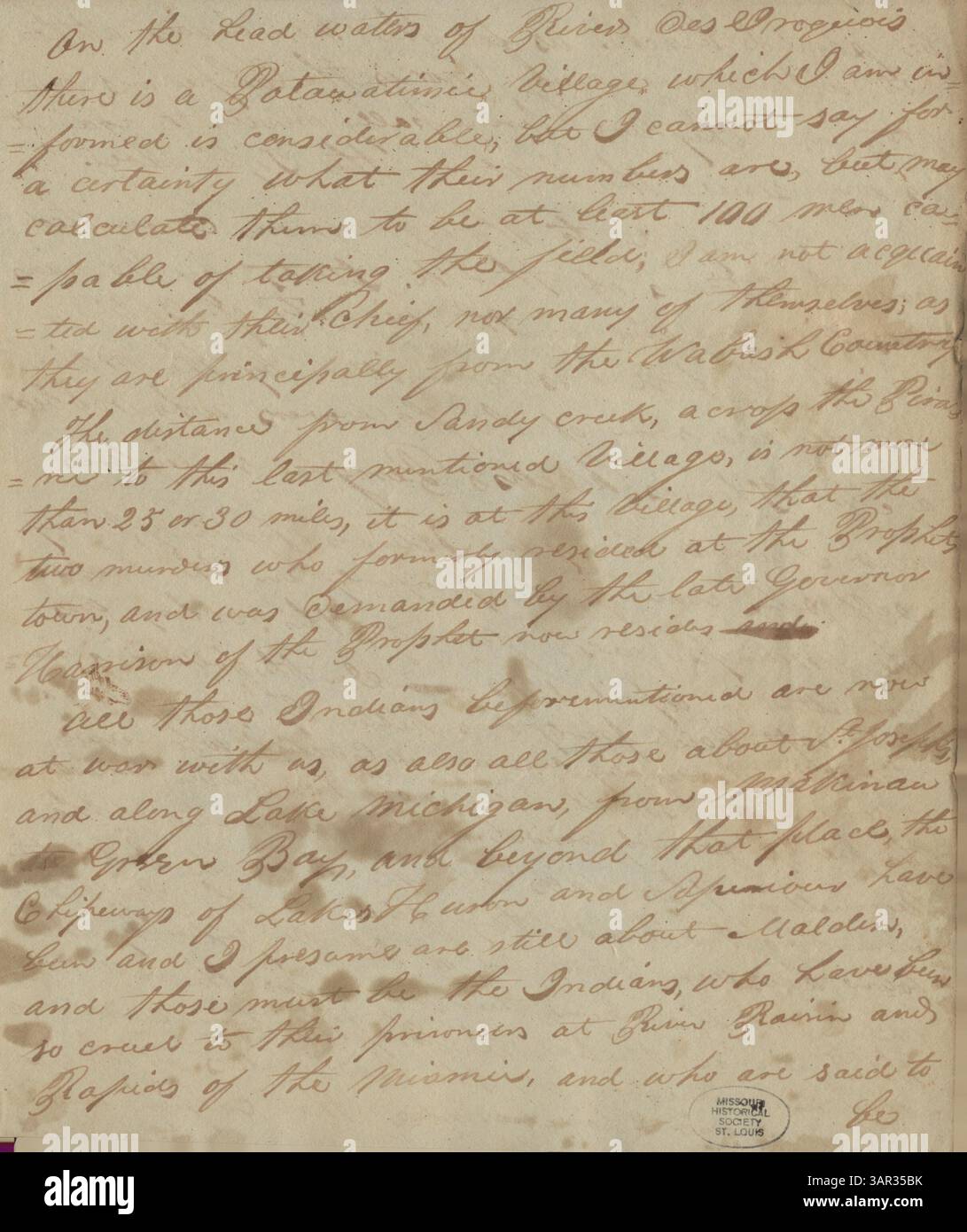 In his letter to William Clark, Thomas Forsyth reports on the ...