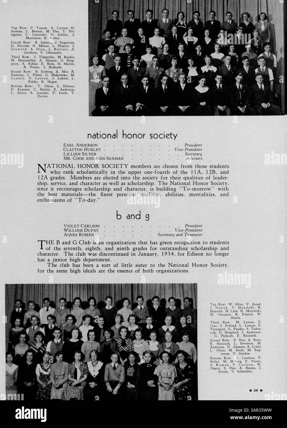 The 1934 Edison Yearbook records the achievements, clubs, athletics ...
