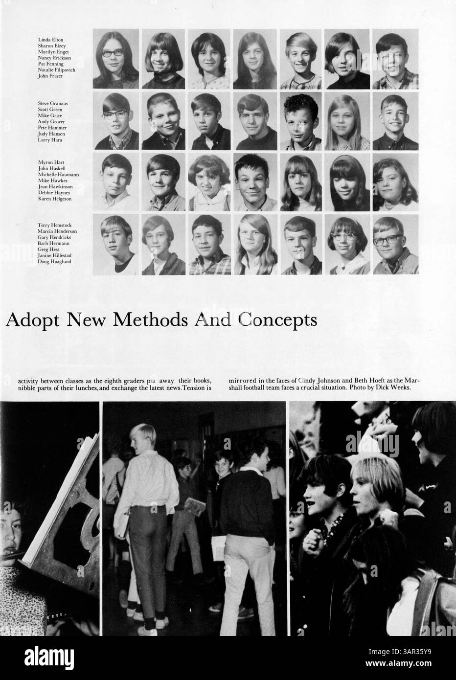 The 1967 'Cardinal' yearbook from Marshall High School documents the school's events, including ...