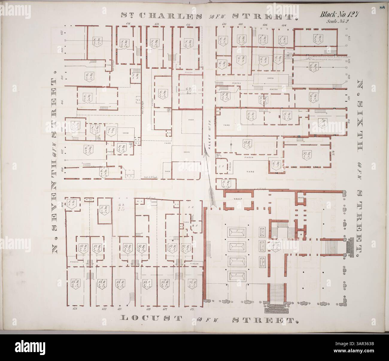 This insurance map from 1870, created by A. Whipple & Co., depicts ...
