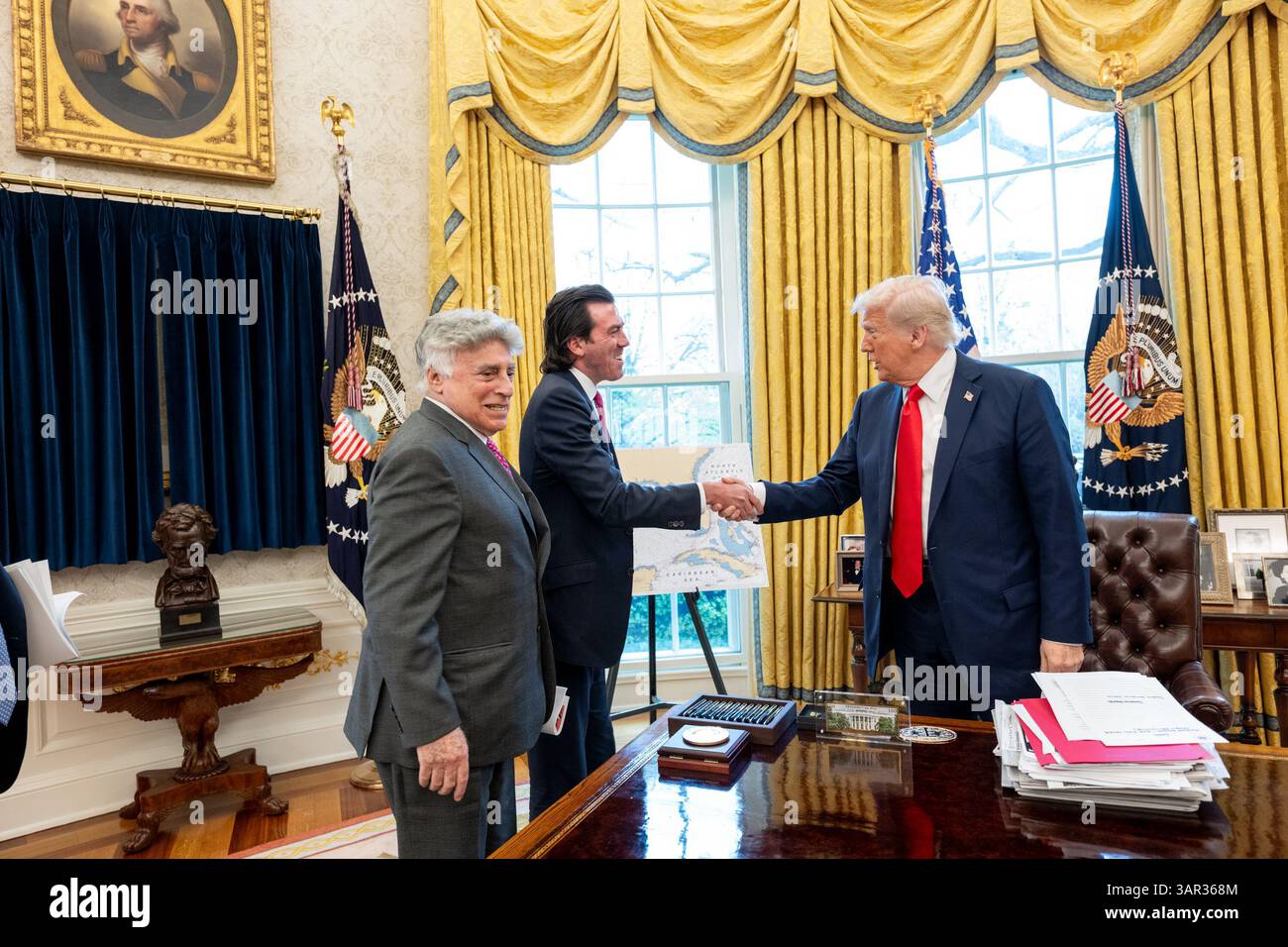 President Donald Trump meets with Andrew Stein and guests, Tuesday ...