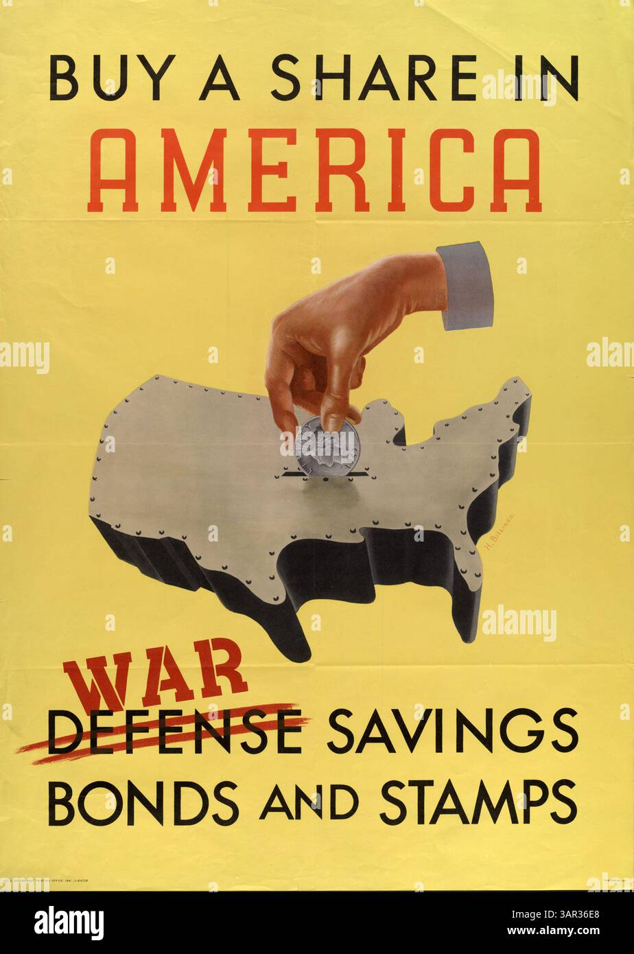 A poster encourages purchasing War Savings Bonds and Stamps as part of ...