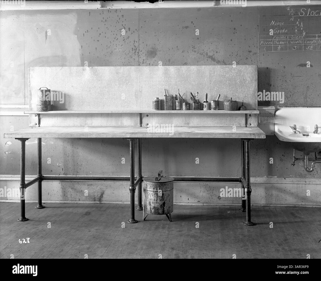 Interior view of the manual training room at Jackson School, showcasing ...