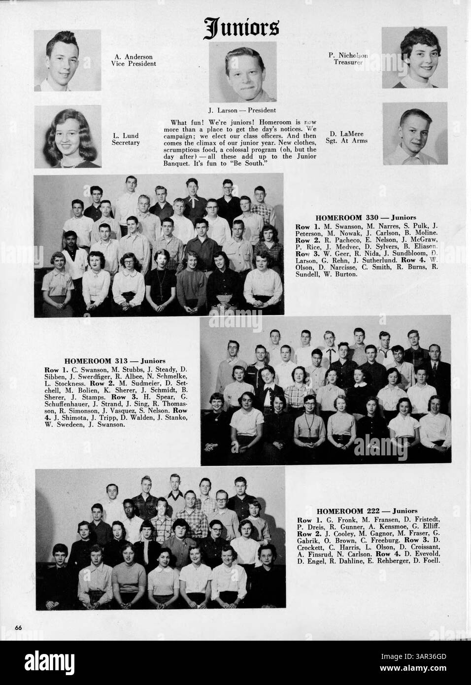 This '1953 Tiger' yearbook from South High features the students ...
