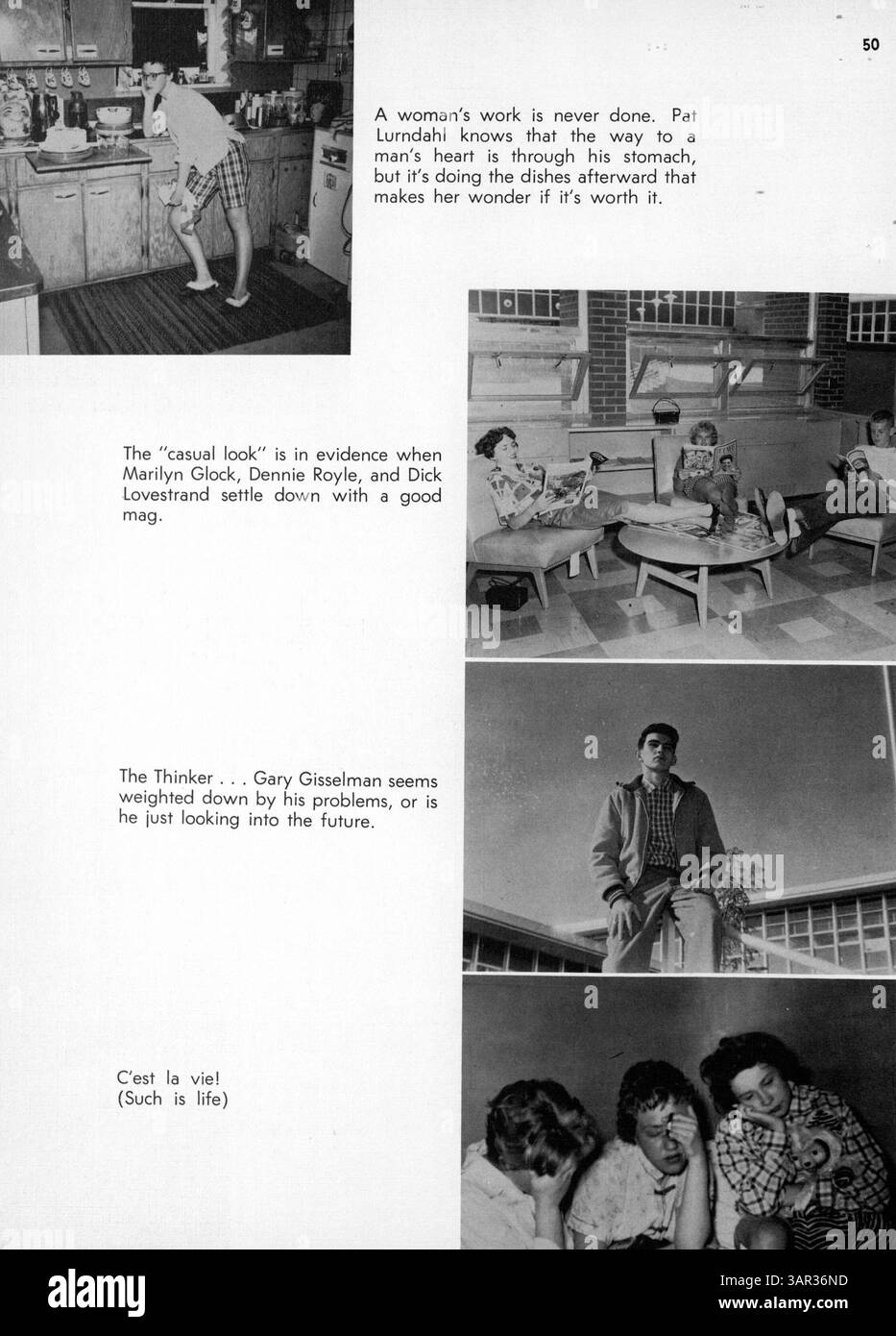The 1958 'Bear' yearbook from Bloomington High School features the ...