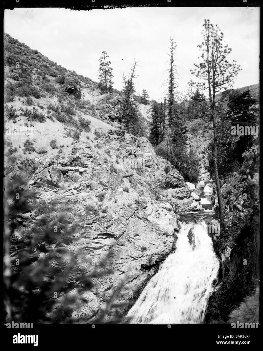 Photograph of the Nespelem River at Nespelem Falls and surrounding area ...
