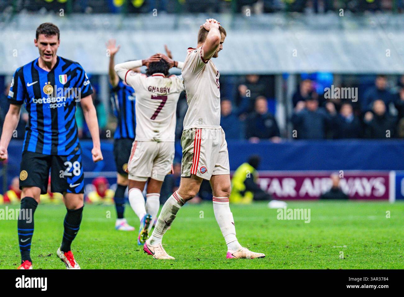 Mailand, Italien. 16th Apr, 2025. 16.04.2025, Inter Mailand vs. FC Bayern München, UEFA ...