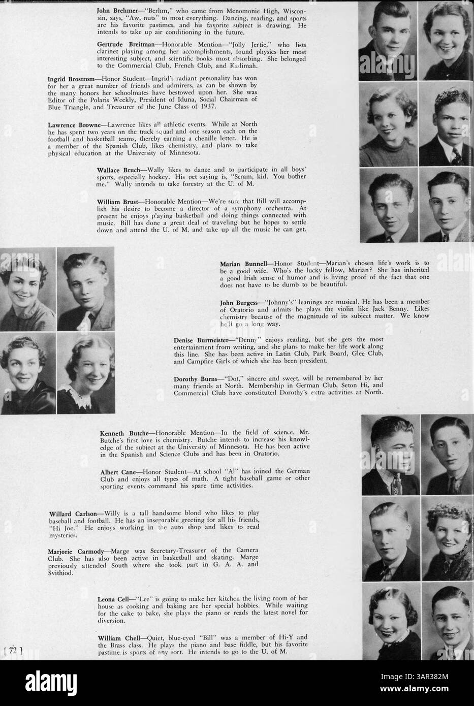 This 1937 Polaris Yearbook from North High School documents students ...