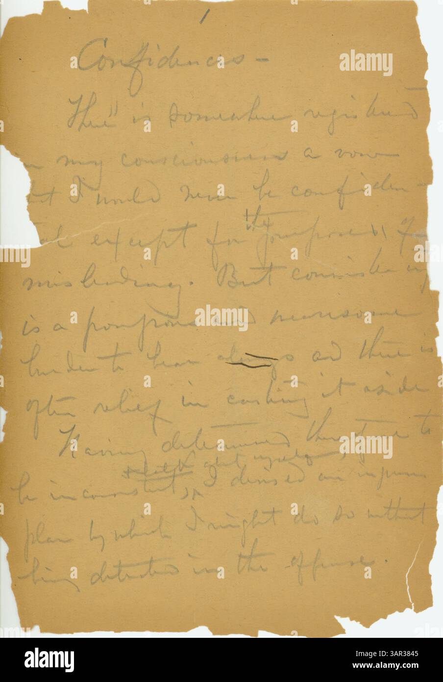 The original manuscript of Kate Chopin’s short story Confidences from ...
