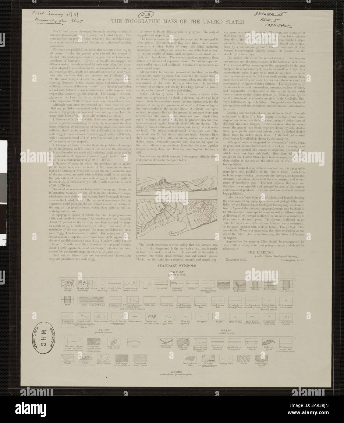This topographical map depicts southwest Hennepin County, showing areas ...