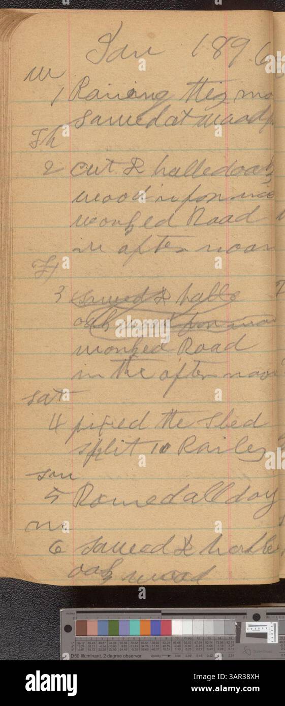 Diary entries from 1894-1897, chronicling daily activities, financial ...