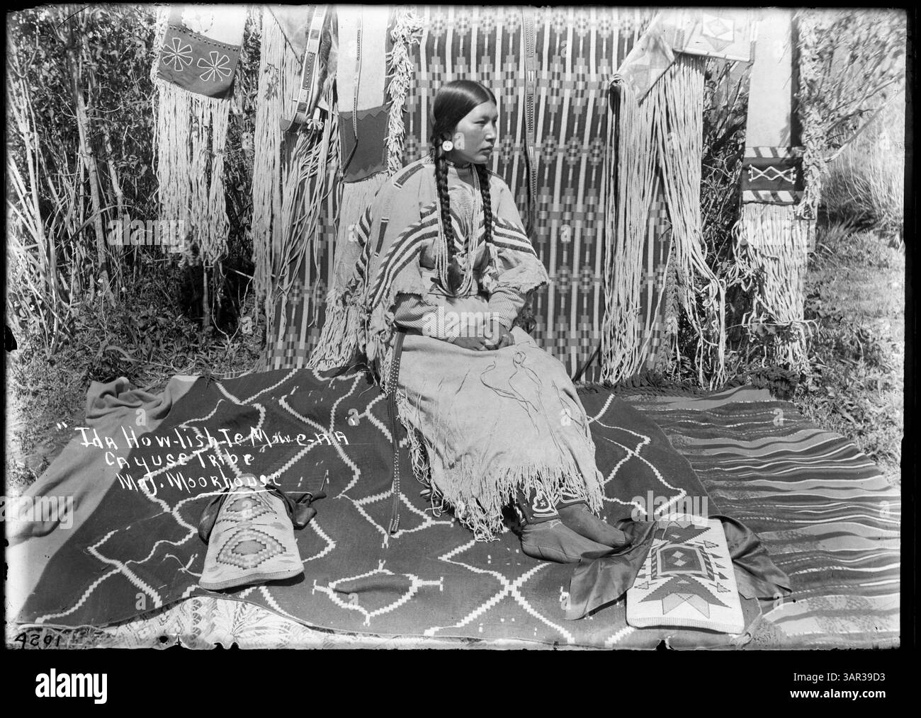 Photograph by Lee Moorhouse showing How-lish-te-how-ena, a Cayuse ...