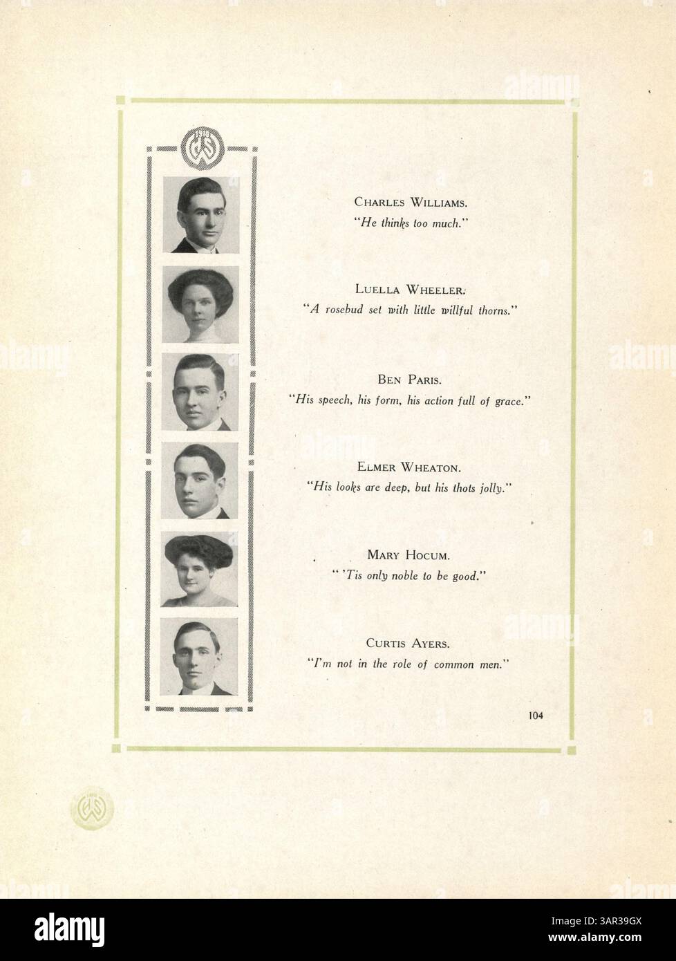 The 1910 'Hesperian' Yearbook from West High School provides a snapshot ...