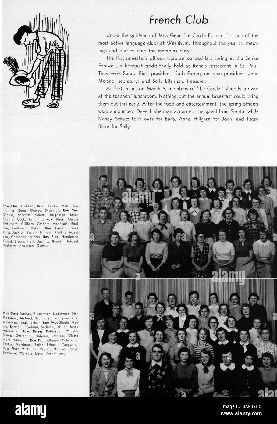 The 1951 Washburn yearbook, Nineteen Fifty-One Wahian, captures the ...