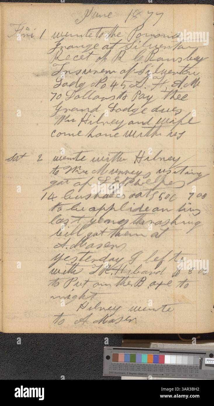 The diary, written from October 1873 to November 1877, records personal ...