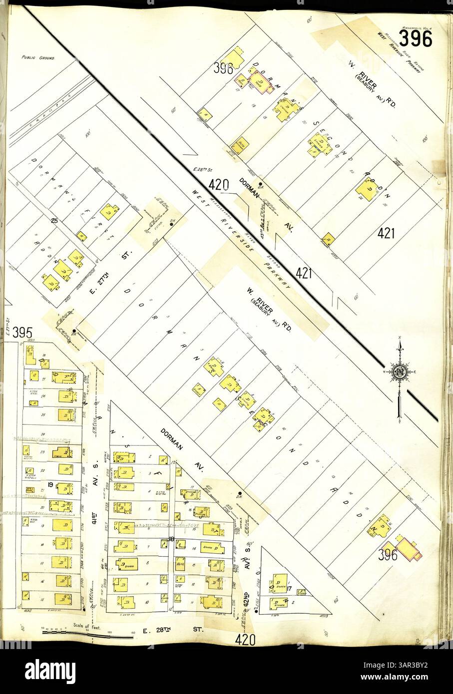 Sanborn fire insurance maps for Minneapolis, Volume 4, detail the city ...