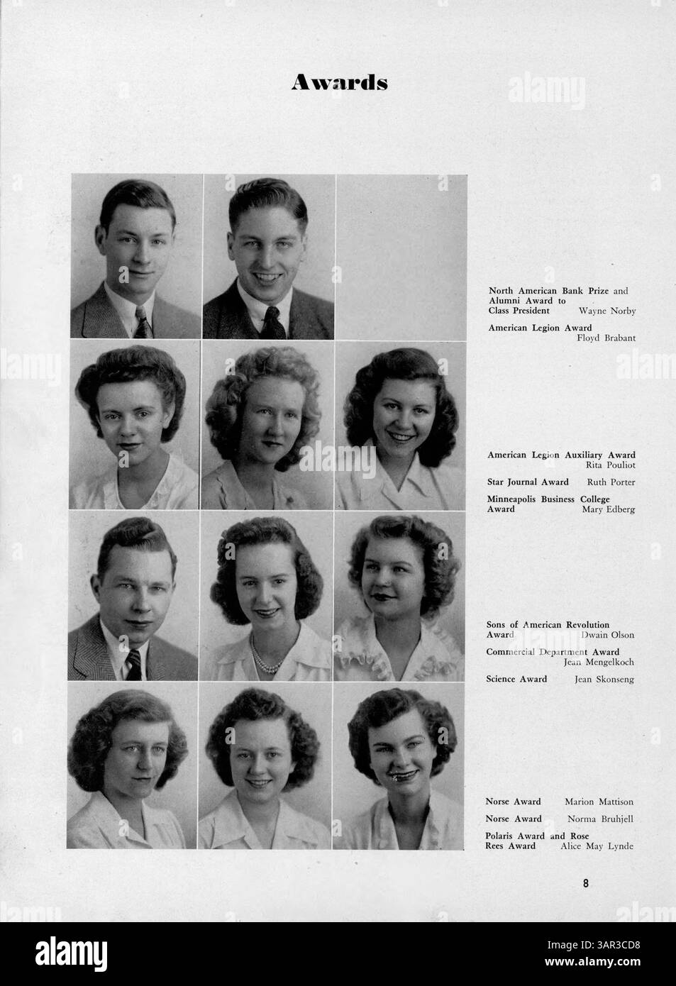 The 1944 'Polaris Album' yearbook from North High School documents the ...