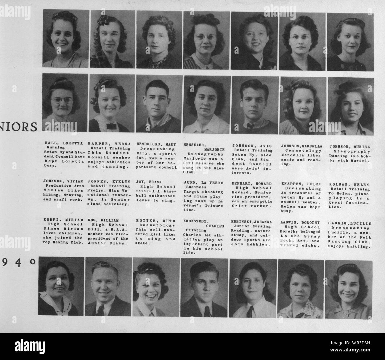 The Vocational Yearbook from 1940, named Tradewind, highlights the ...