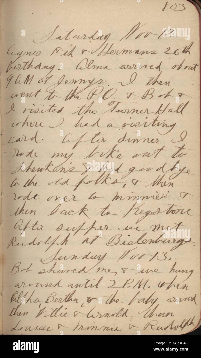 Adolf Koch’s diary, recorded between July 3, 1904, and March 7, 1905 ...