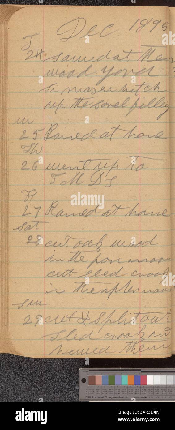 Diary from July 20, 1894, to April 30, 1897, documenting daily ...