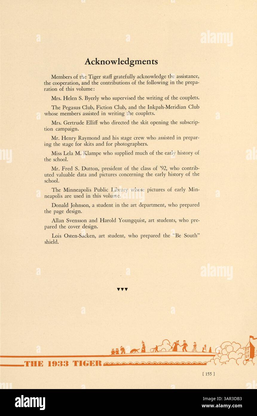 The 1933 South High Yearbook, 'Tiger', captures significant moments ...