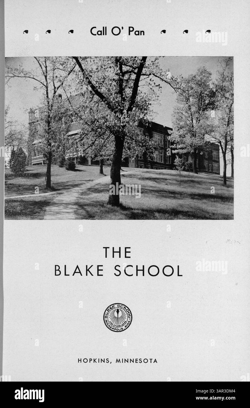 The 1944 Blake Yearbook, Call-O'-Pan, preserves a historical record of ...