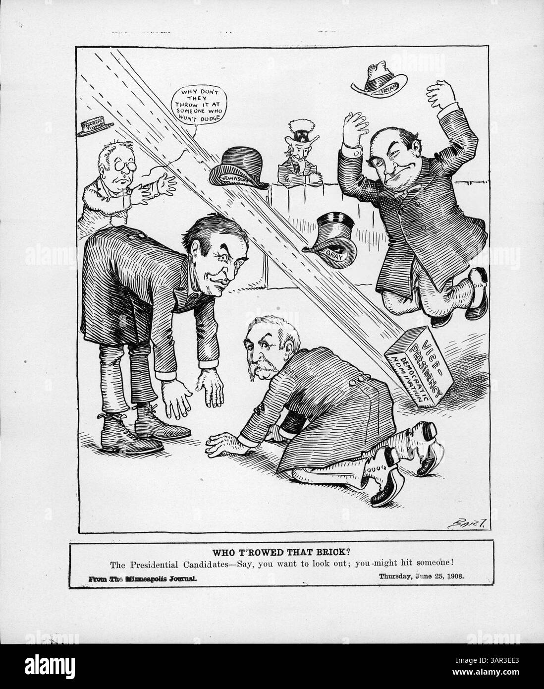 This political cartoon features Democratic Presidential candidates ...