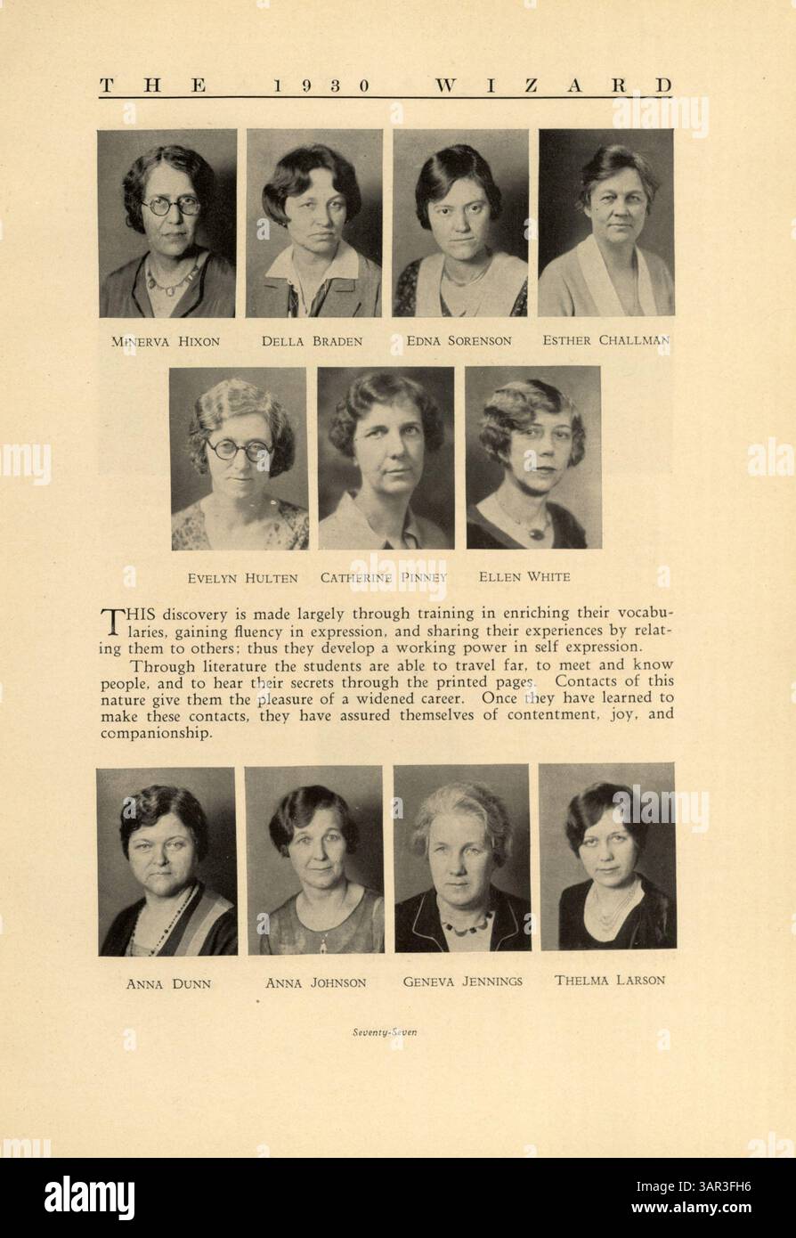 This 1930 'Wizard' Yearbook from Edison High School presents the ...