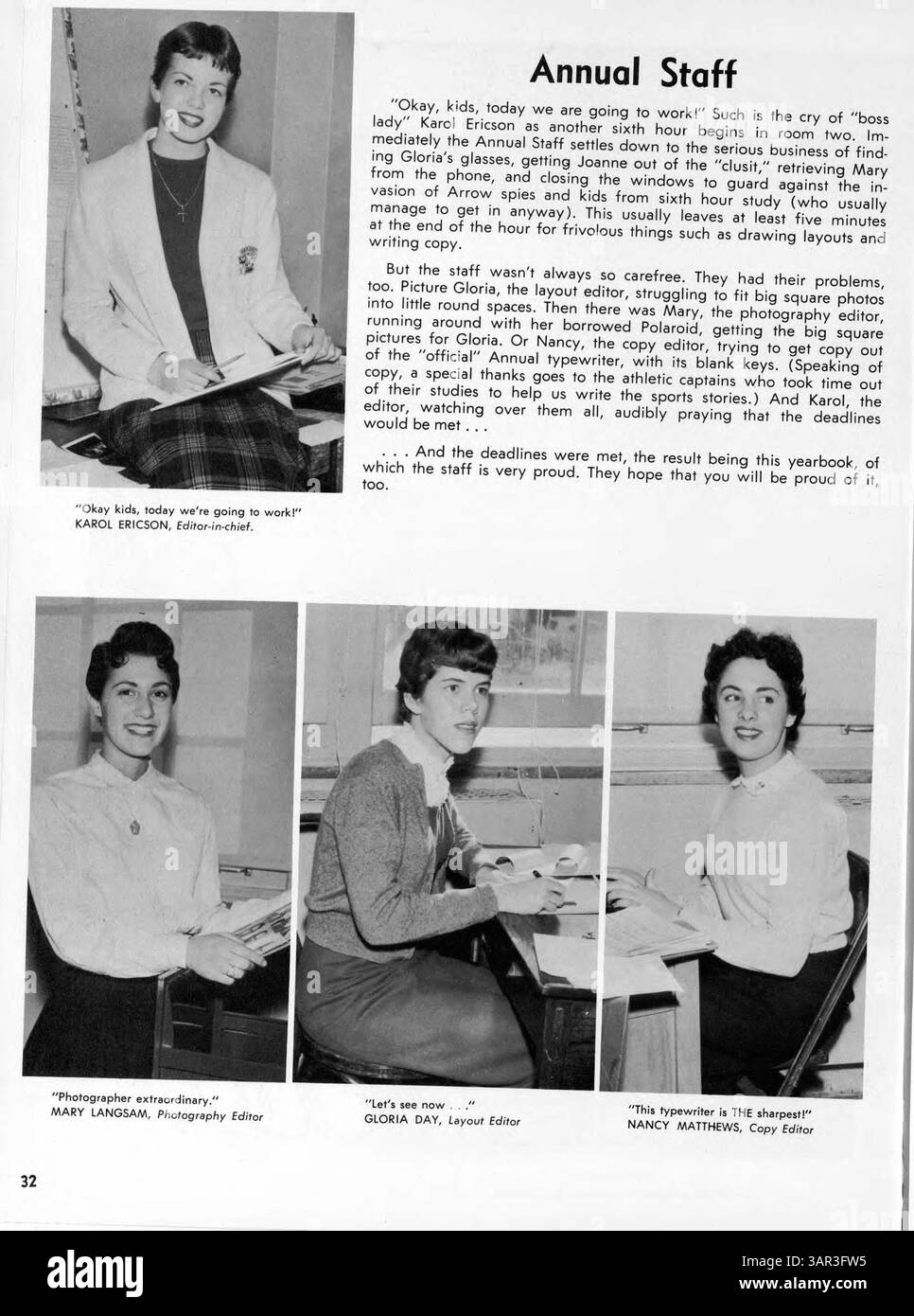 The 1957 Southwest High School Yearbook, '1957 Wagistanian,' documents ...