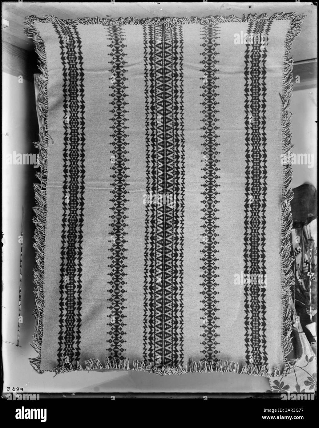 Lee Moorhouse's photograph showcases a display of blankets produced by ...