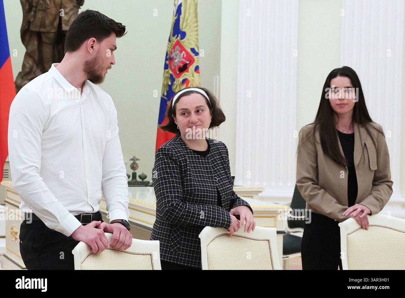 From left, Alexander Troufanov, Yelena Troufanova and Sapir Cohen, who ...