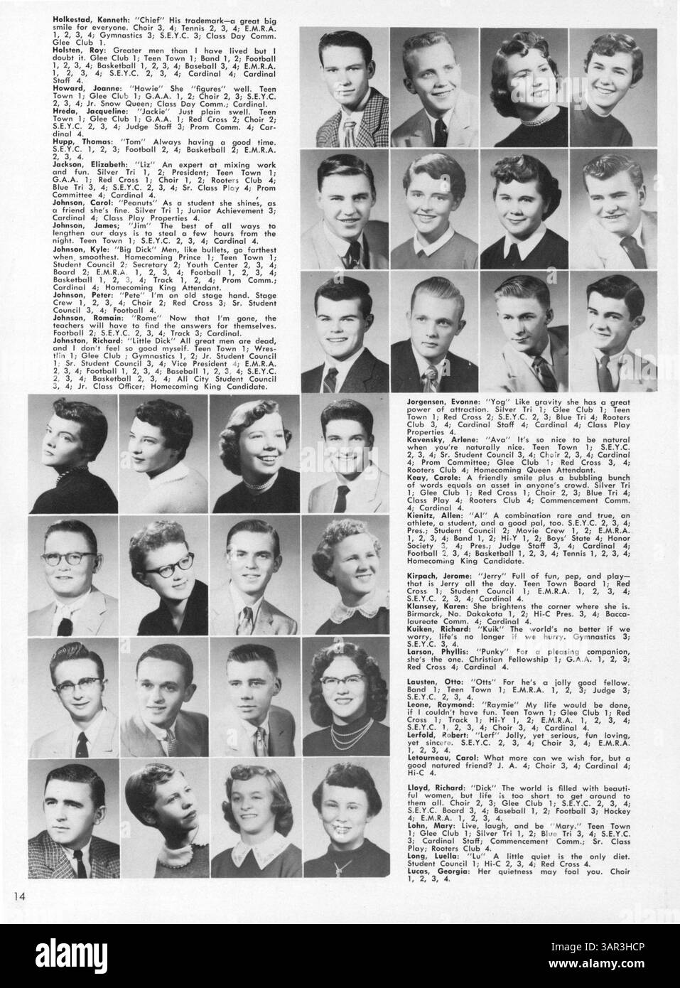 The 1955 Marshall High School yearbook, Cardinal, highlights key ...