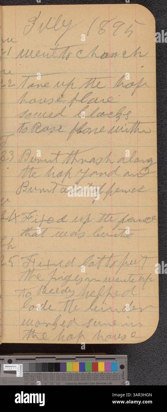 Diary from July 20, 1894, to April 30, 1897, containing daily ...
