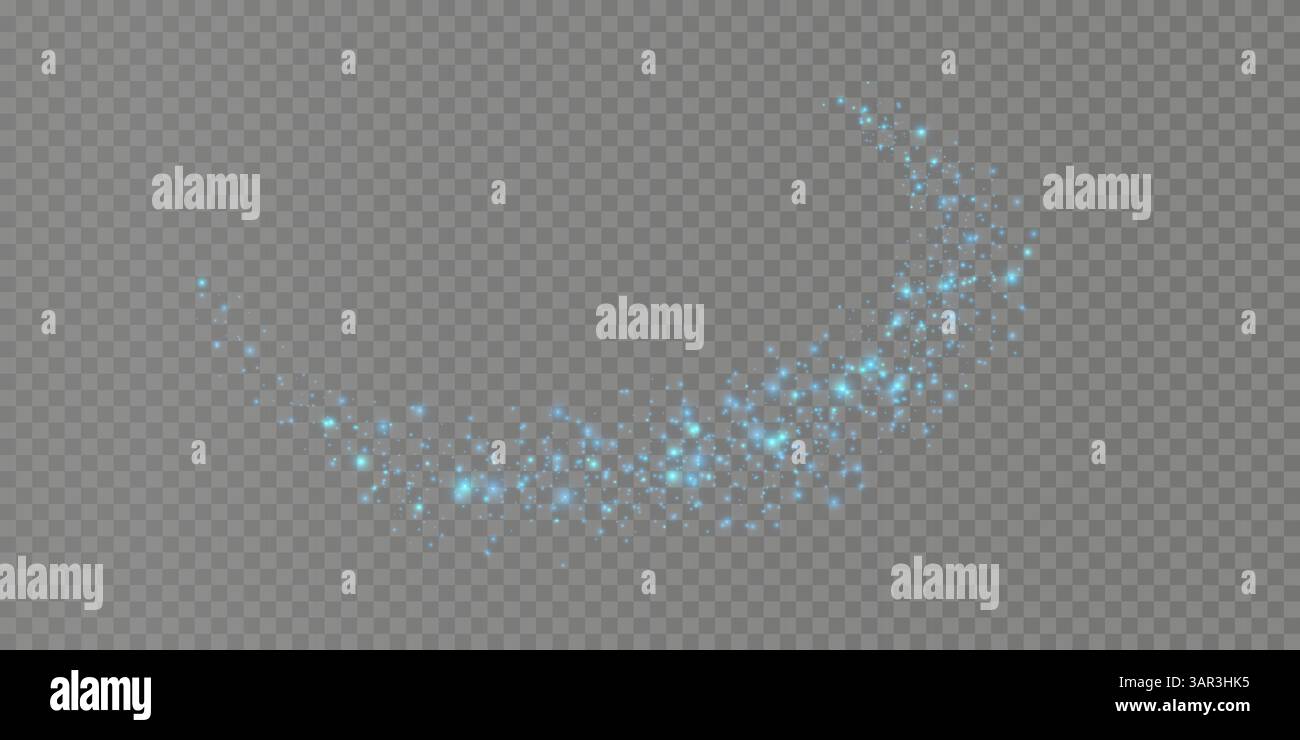 A Glowing Blue Sparkle Trail Image Set Against a Transparent Background ...