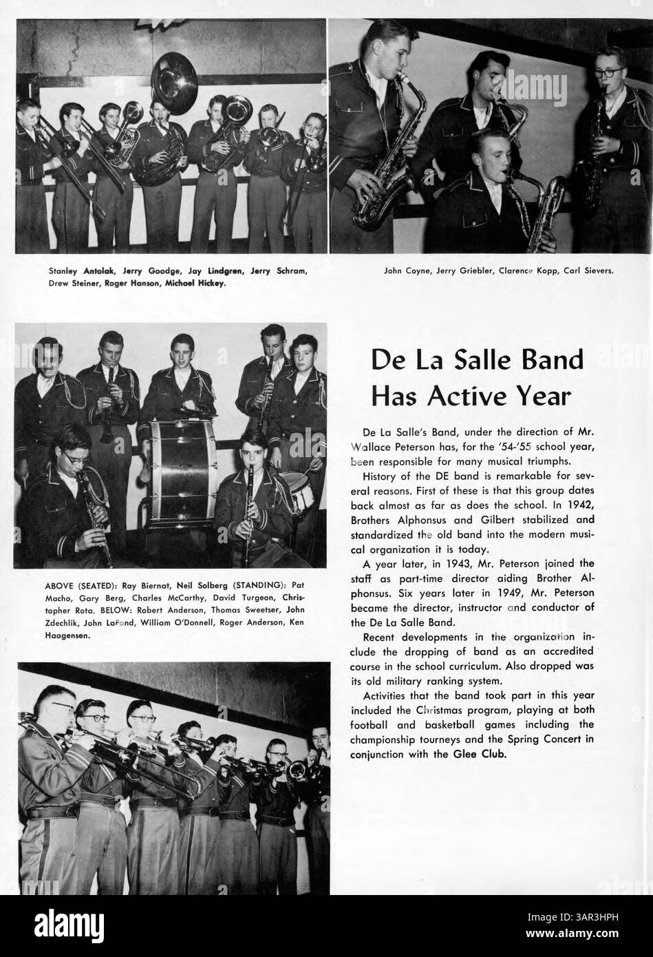 The 1955 De La Salle Yearbook, titled 'Delta,' reflects the educational ...