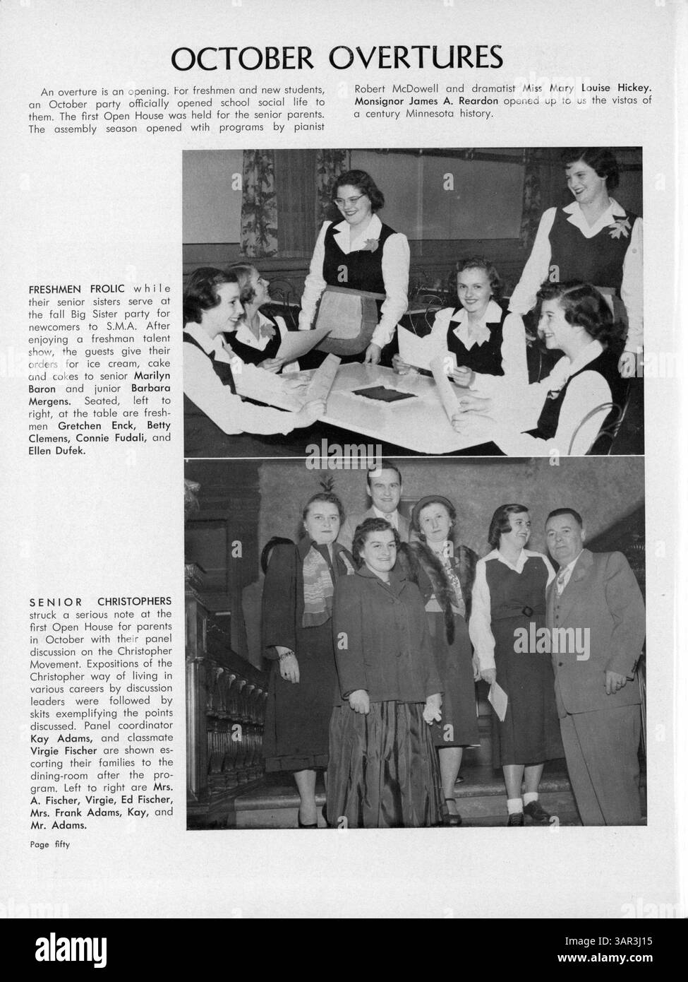 The 1950 Dayesye yearbook from St. Margaret's Academy documents the ...