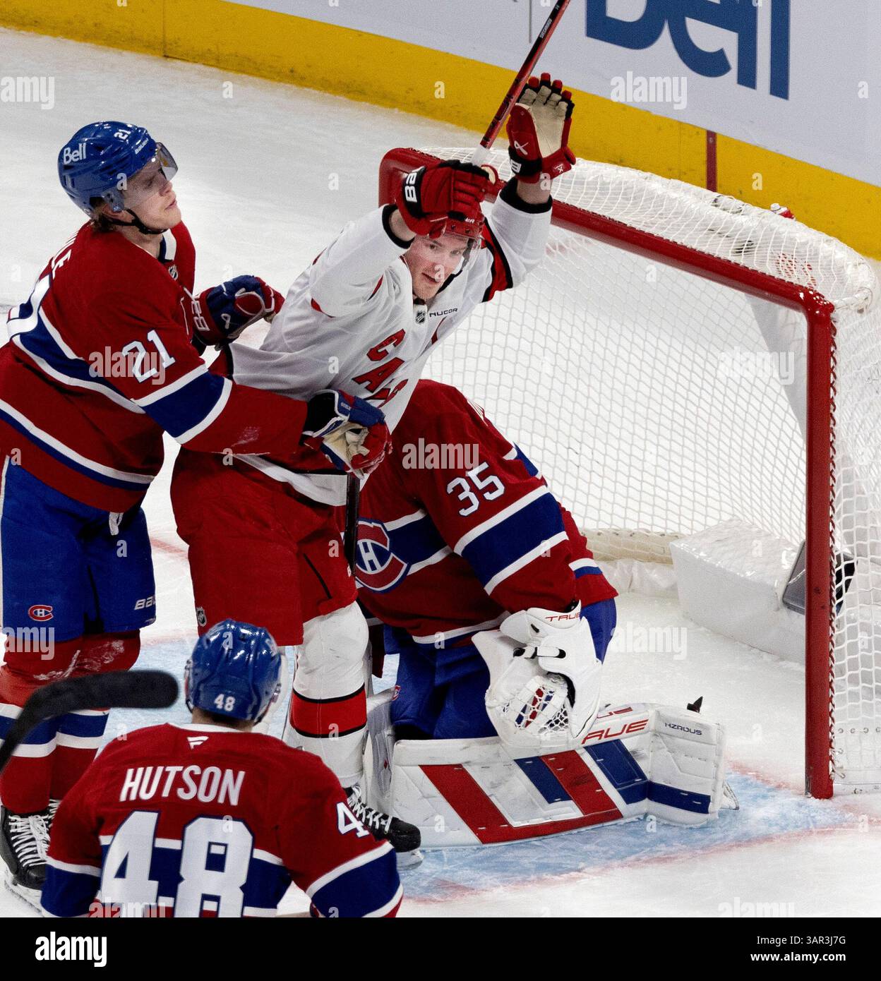 Carolina Hurricanes' Andrei Svechnikov (37) celebrates a goal against ...
