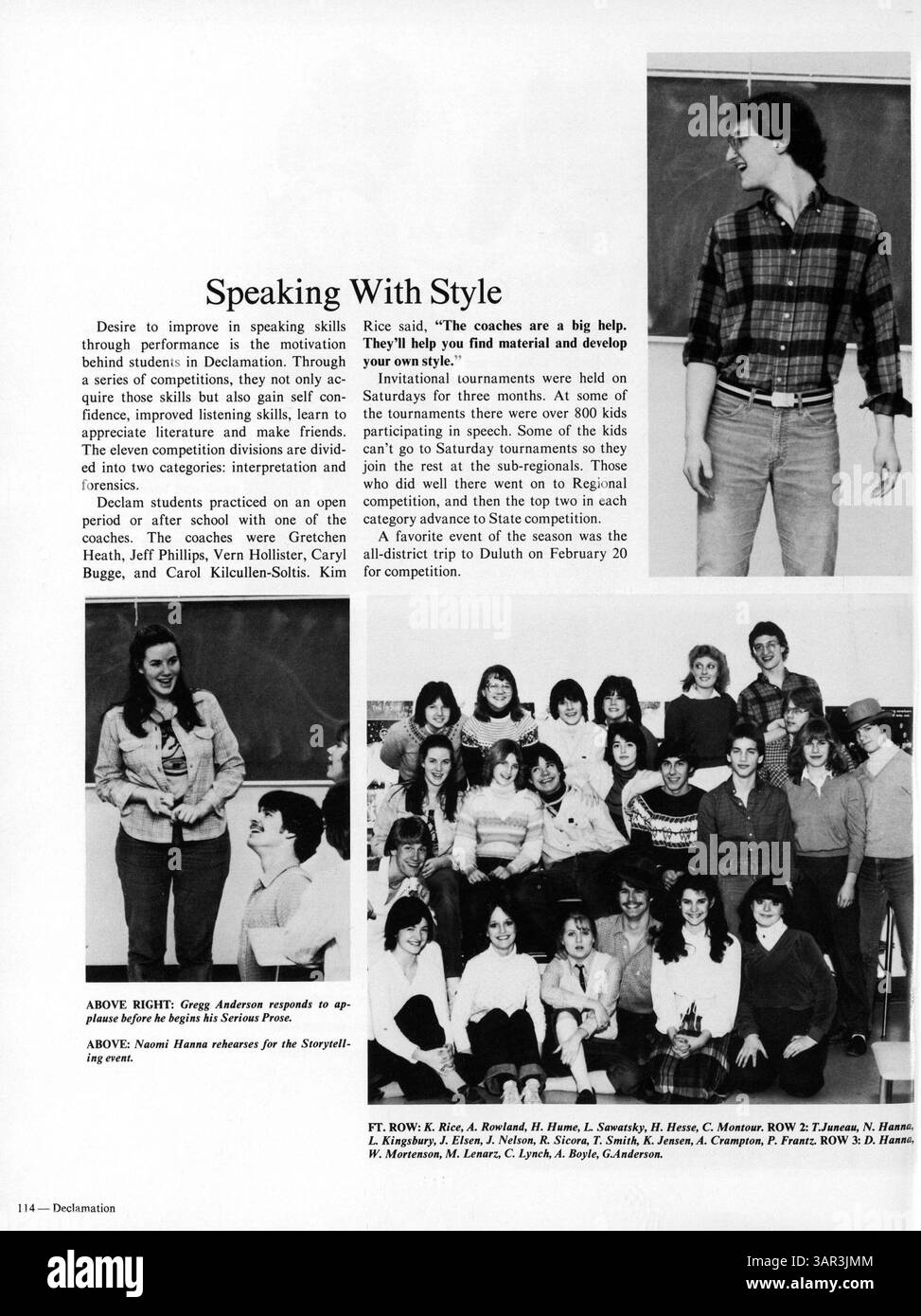 The 1982 'Talons' yearbook from Cooper High School in Robbinsdale ...