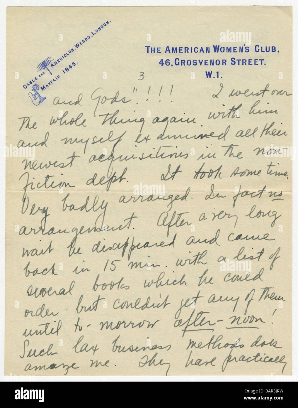 Sara writes a letter to Ernst Filsinger in London, describing her ...