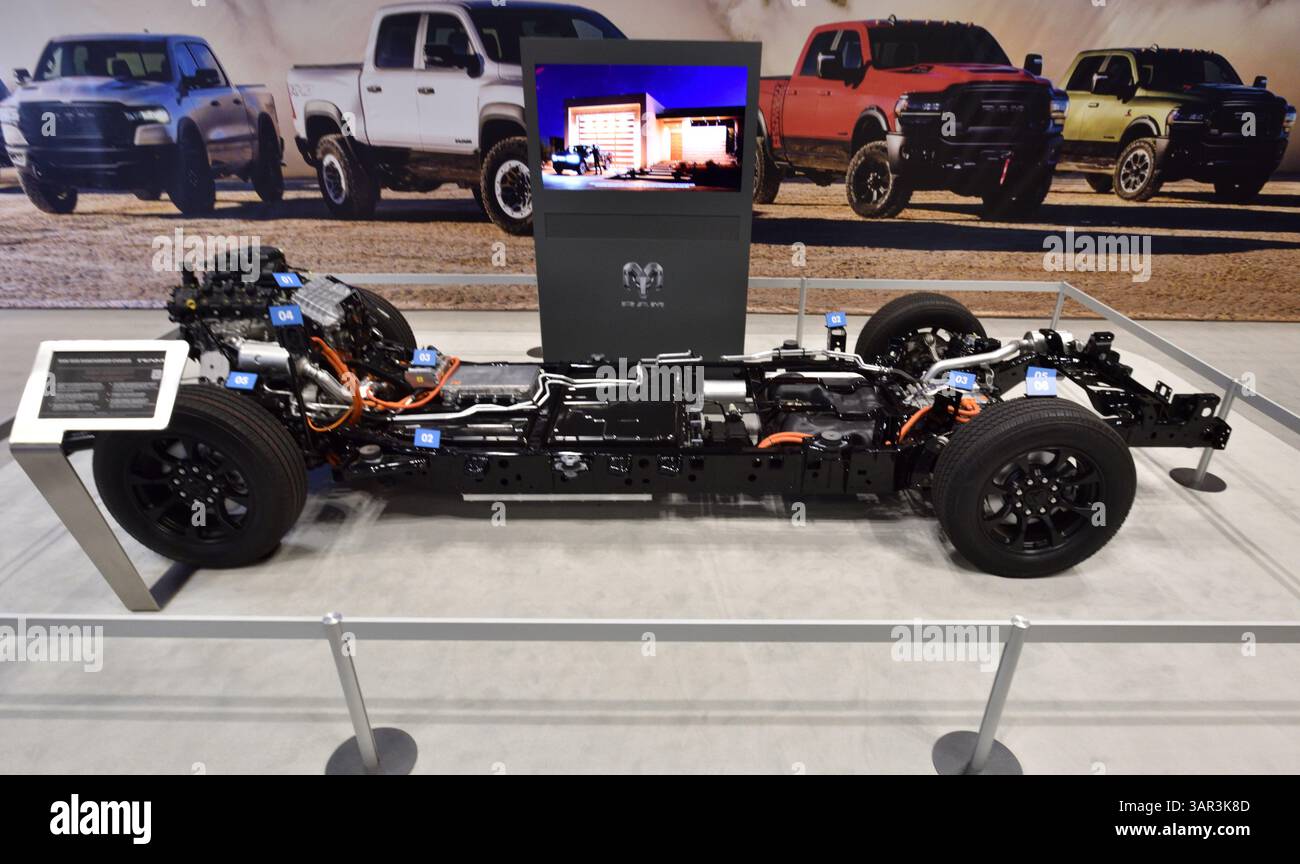 New York, USA. 16th Apr, 2025. Dodge RAM 1500 Ramcharger chassis on ...