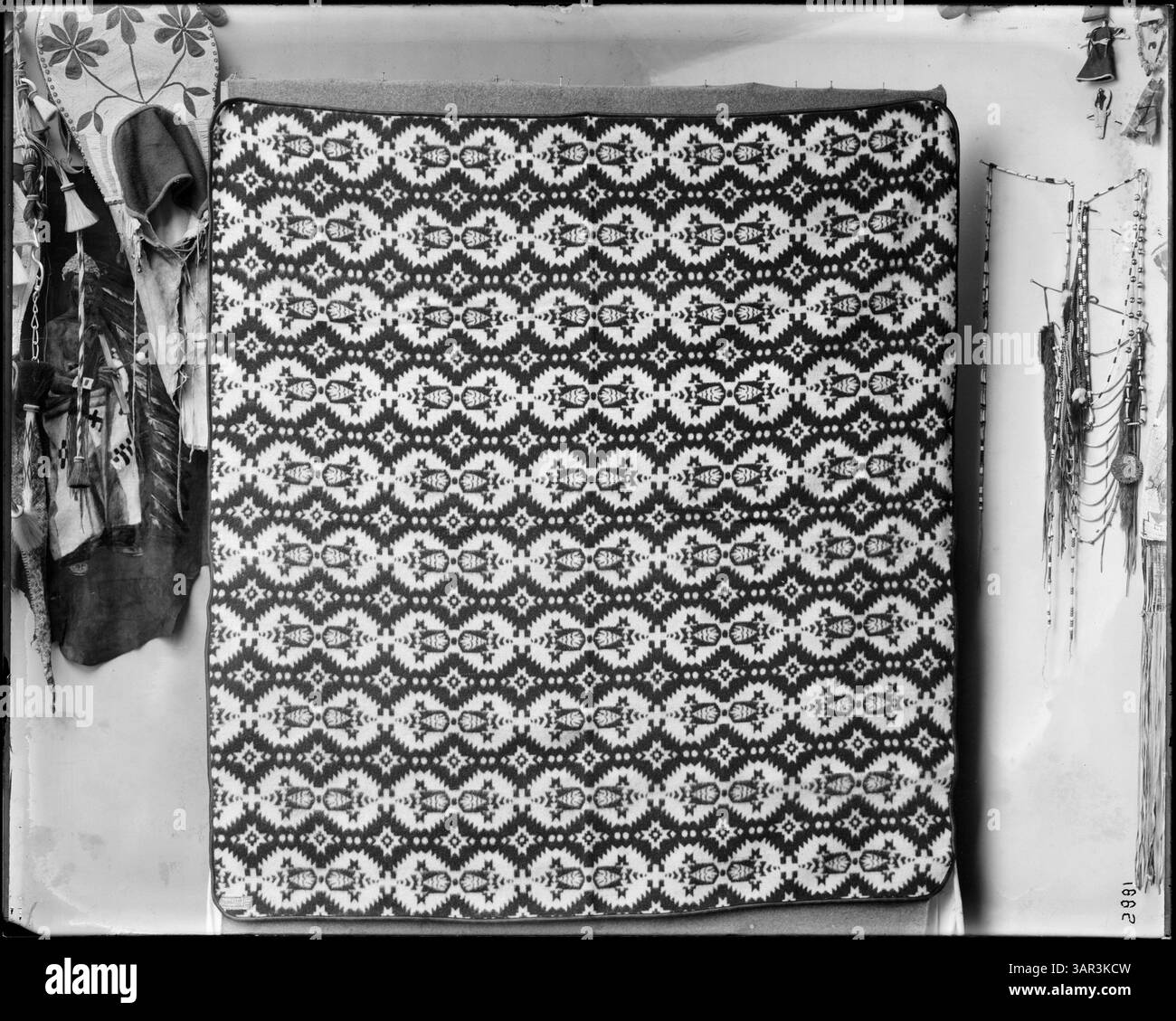 Photograph of a display of blankets from the Pendleton Woolen Mill ...