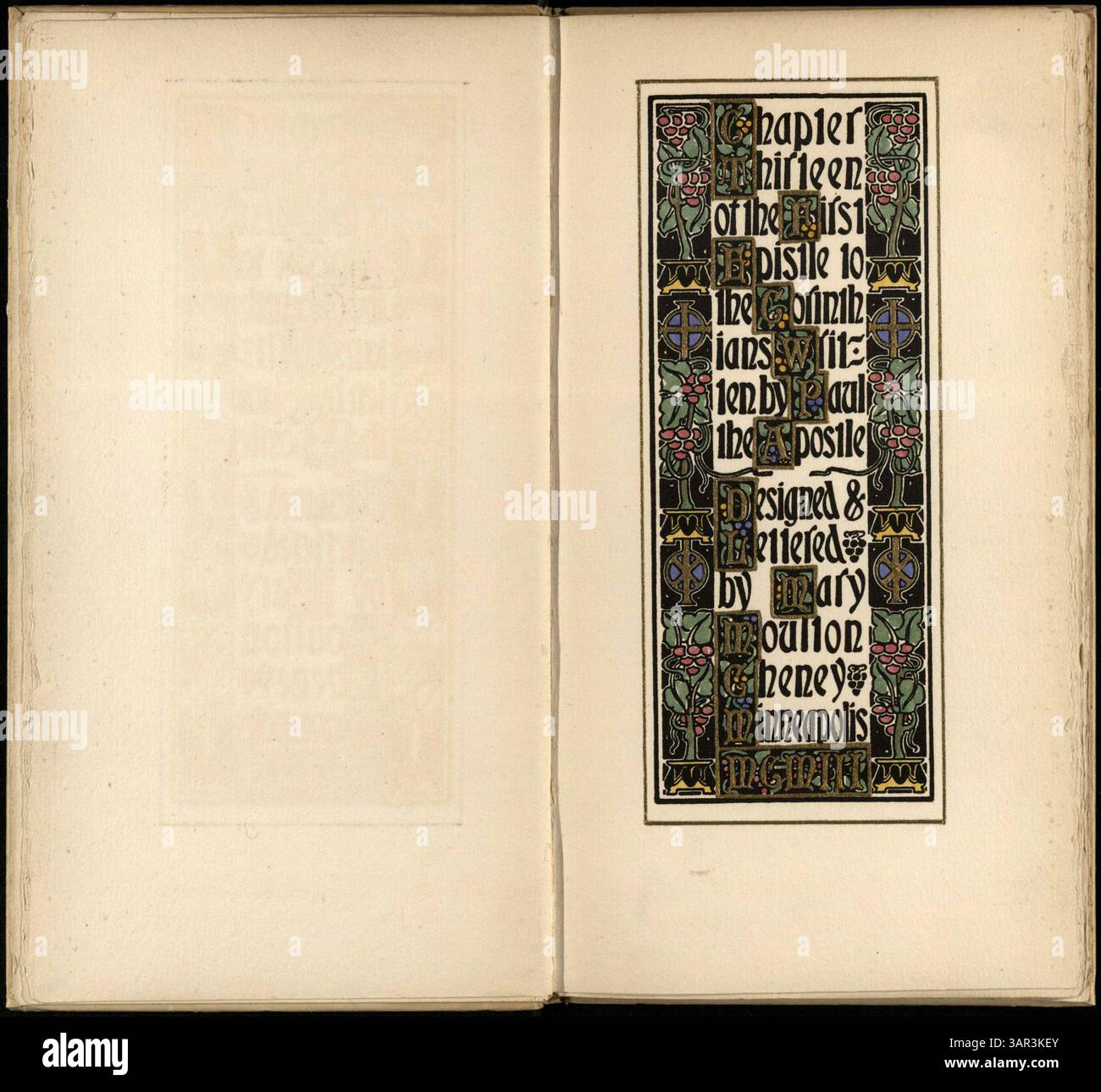 This hand-colored edition of Chapter Thirteen from the First Epistle to ...