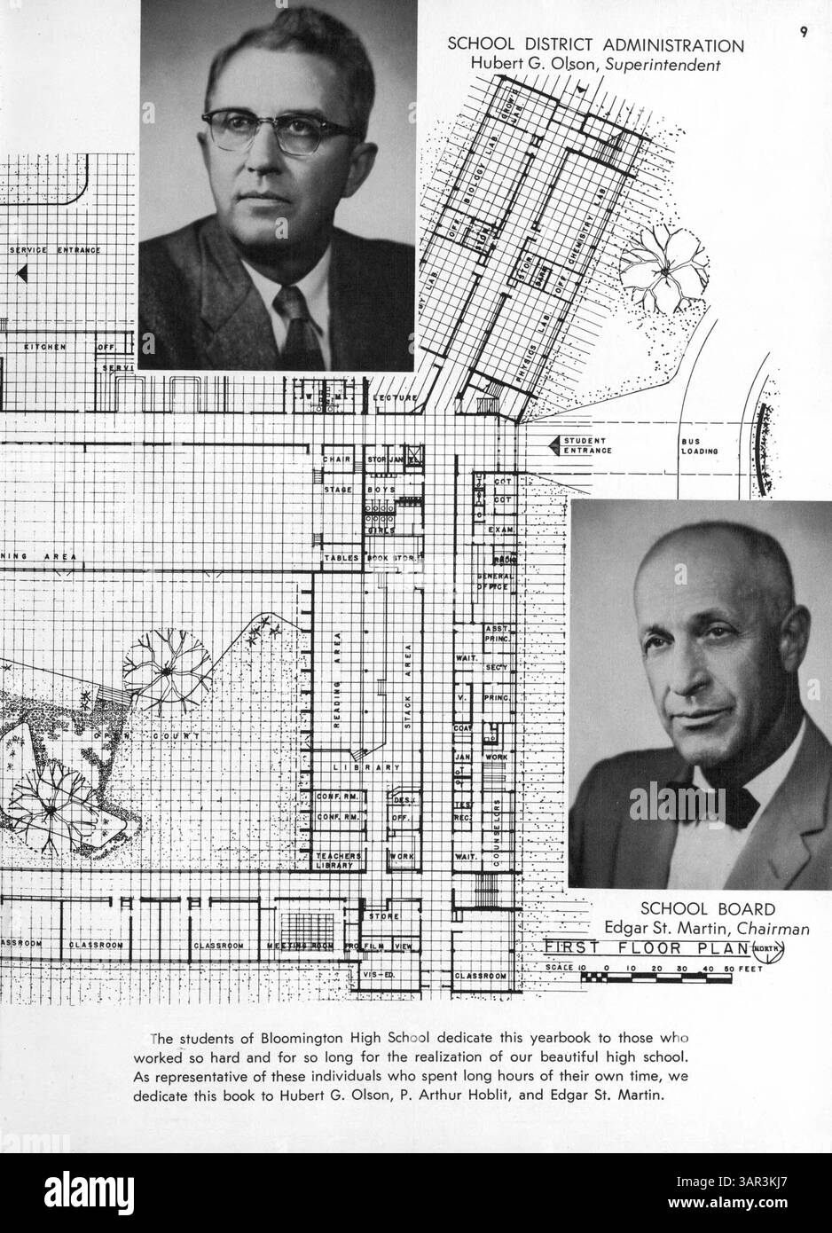 The 1958 Bear yearbook from Bloomington High School documents student ...