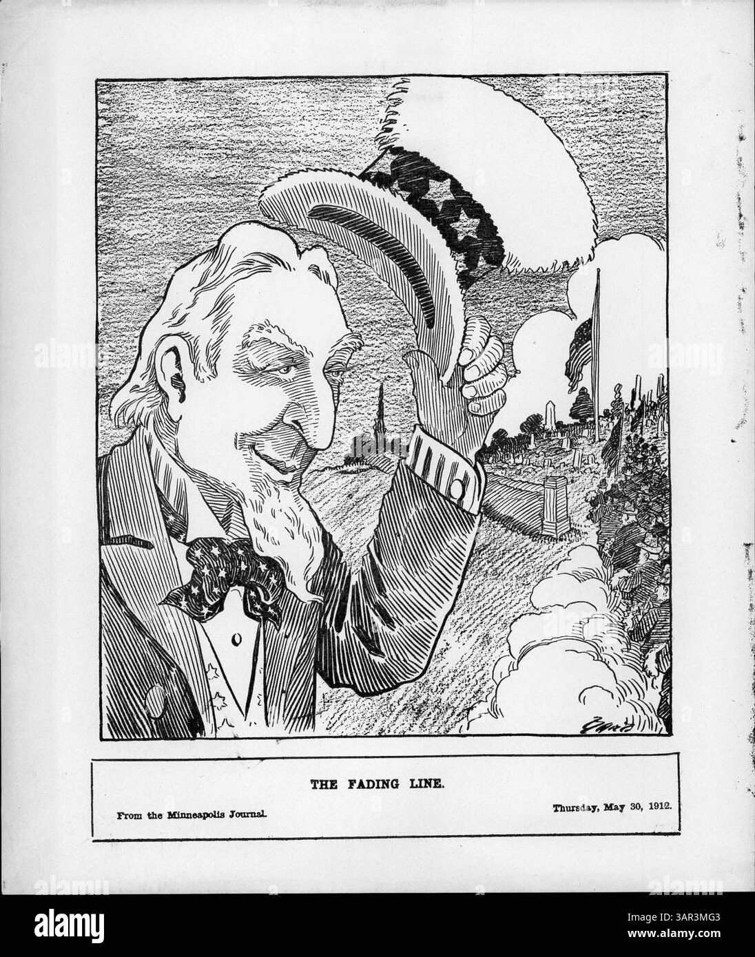 This 1912 Memorial Day illustration features Uncle Sam tipping his hat ...