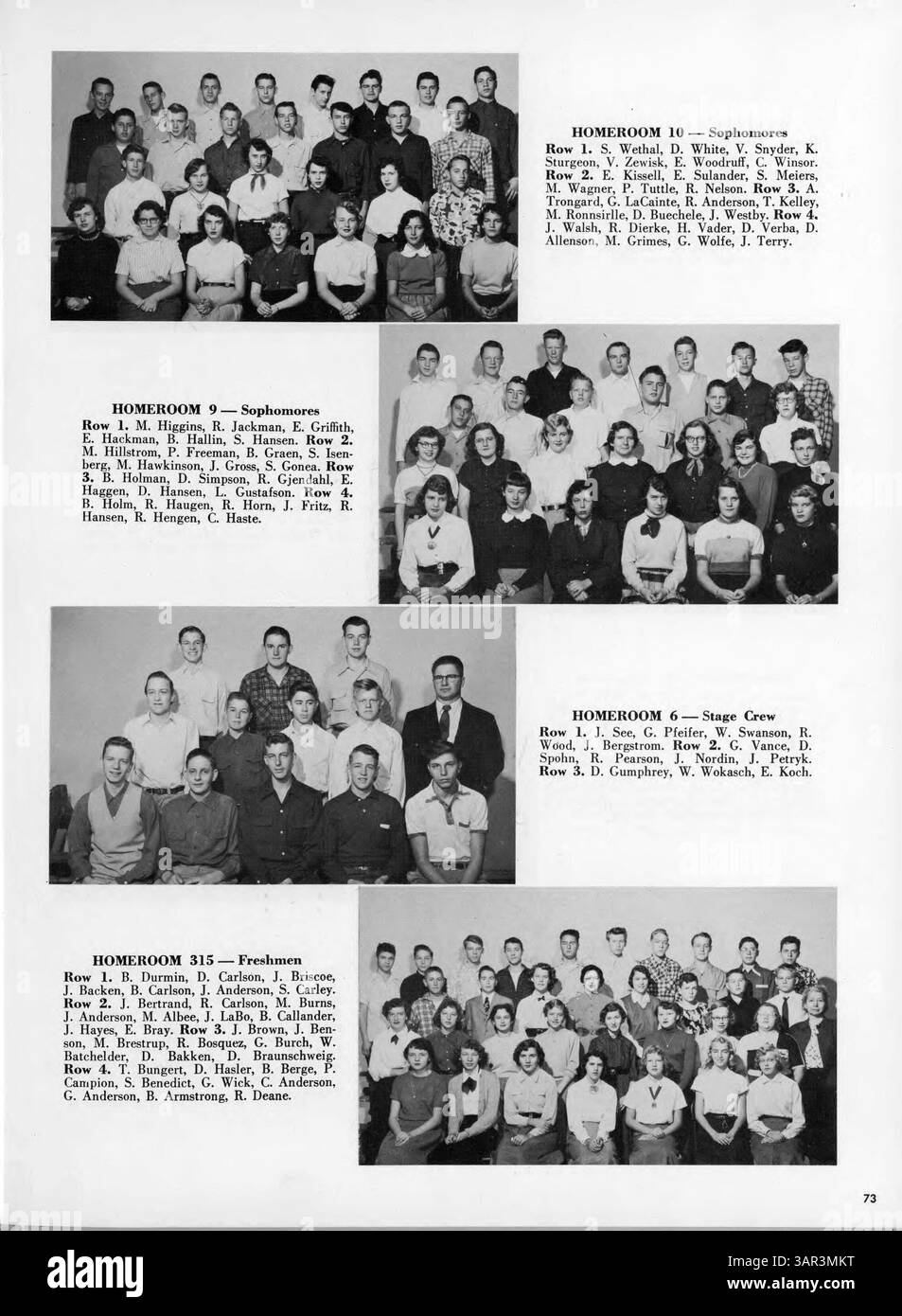 The 1953 South High Yearbook, Tiger, features students, faculty, clubs ...