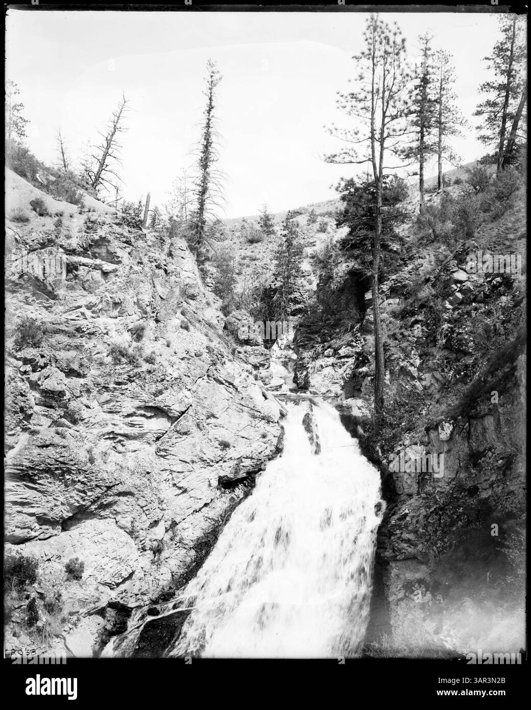 This photograph shows the Nespelem River at Nespelem Falls, located in ...